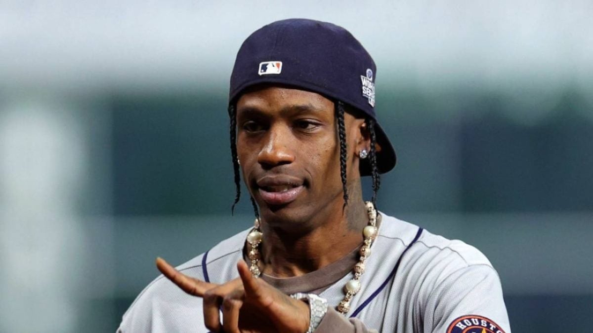Travis Scott Gets Pitching Tips On Opening Day At His New Baseball ...