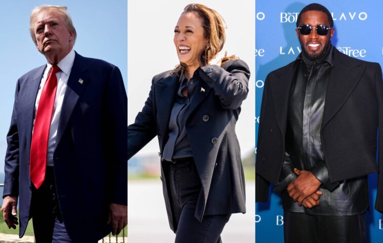 Donald Trump shares fake image of Kamala Harris with Diddy following ...